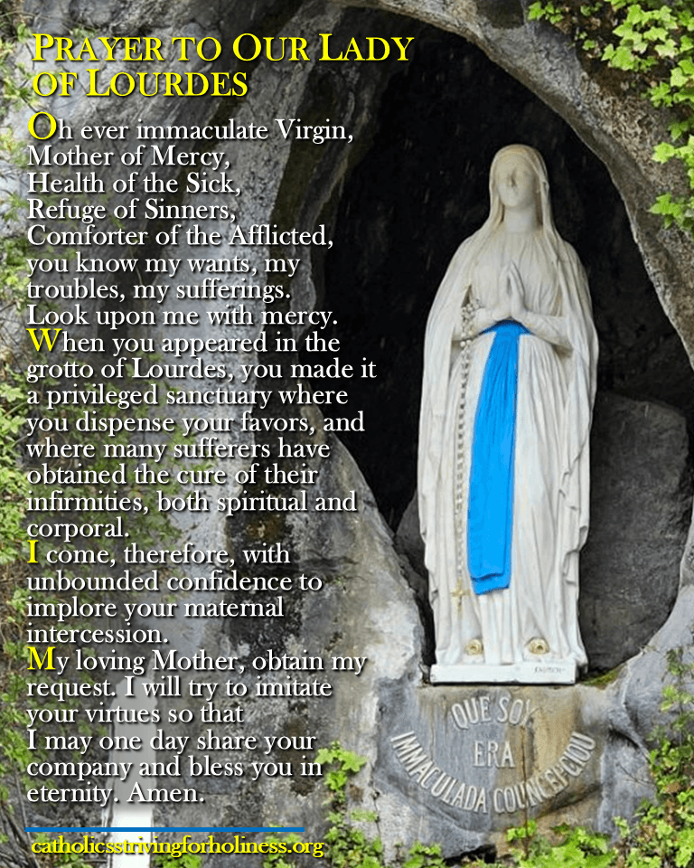 Feb. 11 OUR LADY OF LOURDES: THE APPARITIONS. - Catholics Striving For ...