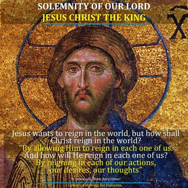 LET'S PREPARE FOR THE SOLEMNITY OF CHRIST THE KING. - Catholics ...
