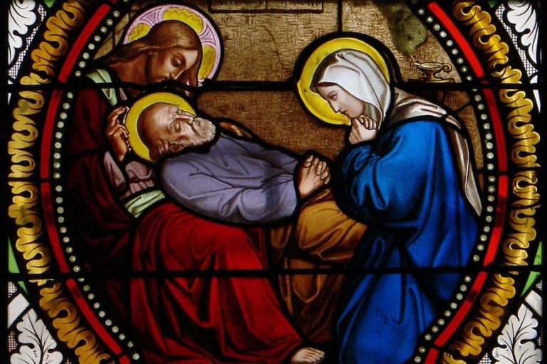 Death-of-joseph-stained-glass.bca652d - Catholics Striving For Holiness