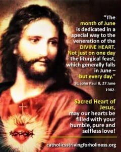 JUNE, MONTH OF THE SACRED HEART OF JESUS. - Catholics Striving For Holiness